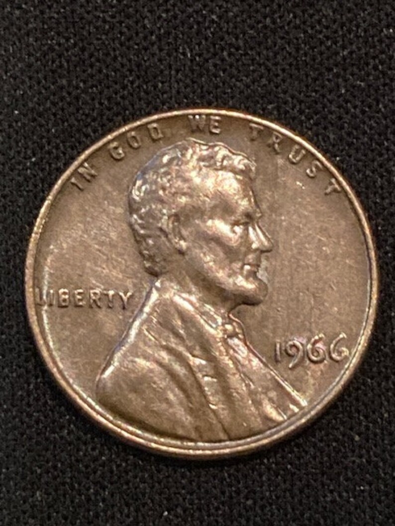 1966 No Mint Mark Lincoln Penny US Coin - Etsy