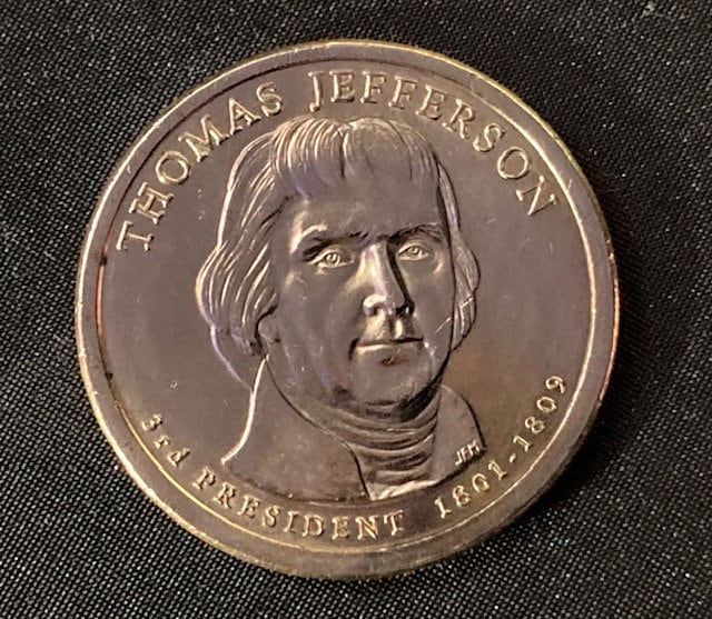 Introducing the Presidents Dollar Coin US Thomas Jefferson A Piece of ...