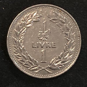 1 LIVRE 1977 Lebanon Coin - Historical Lebanese Currency Collectible - Etsy