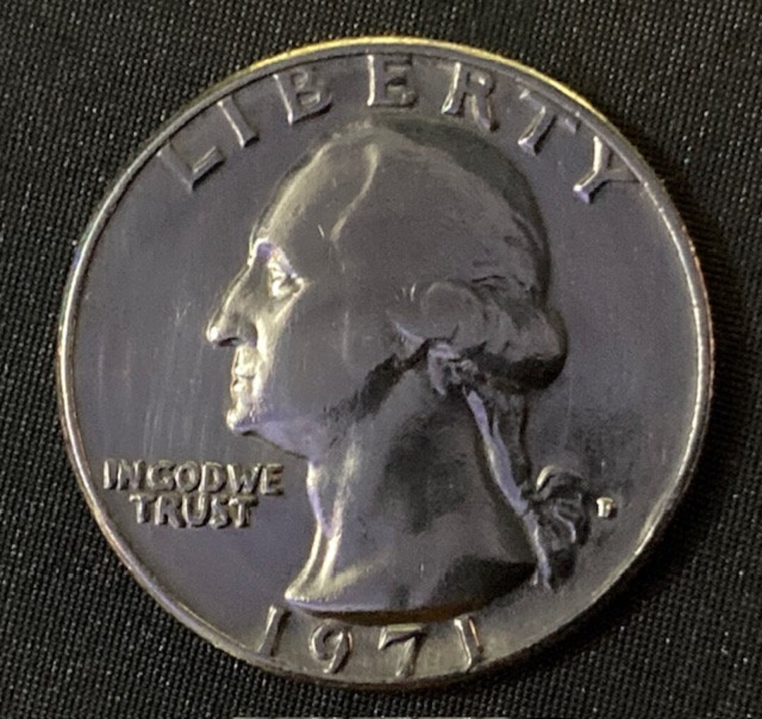 Rare 1971 D Mint Mark Washington Quarter Coin - Authentic US ...