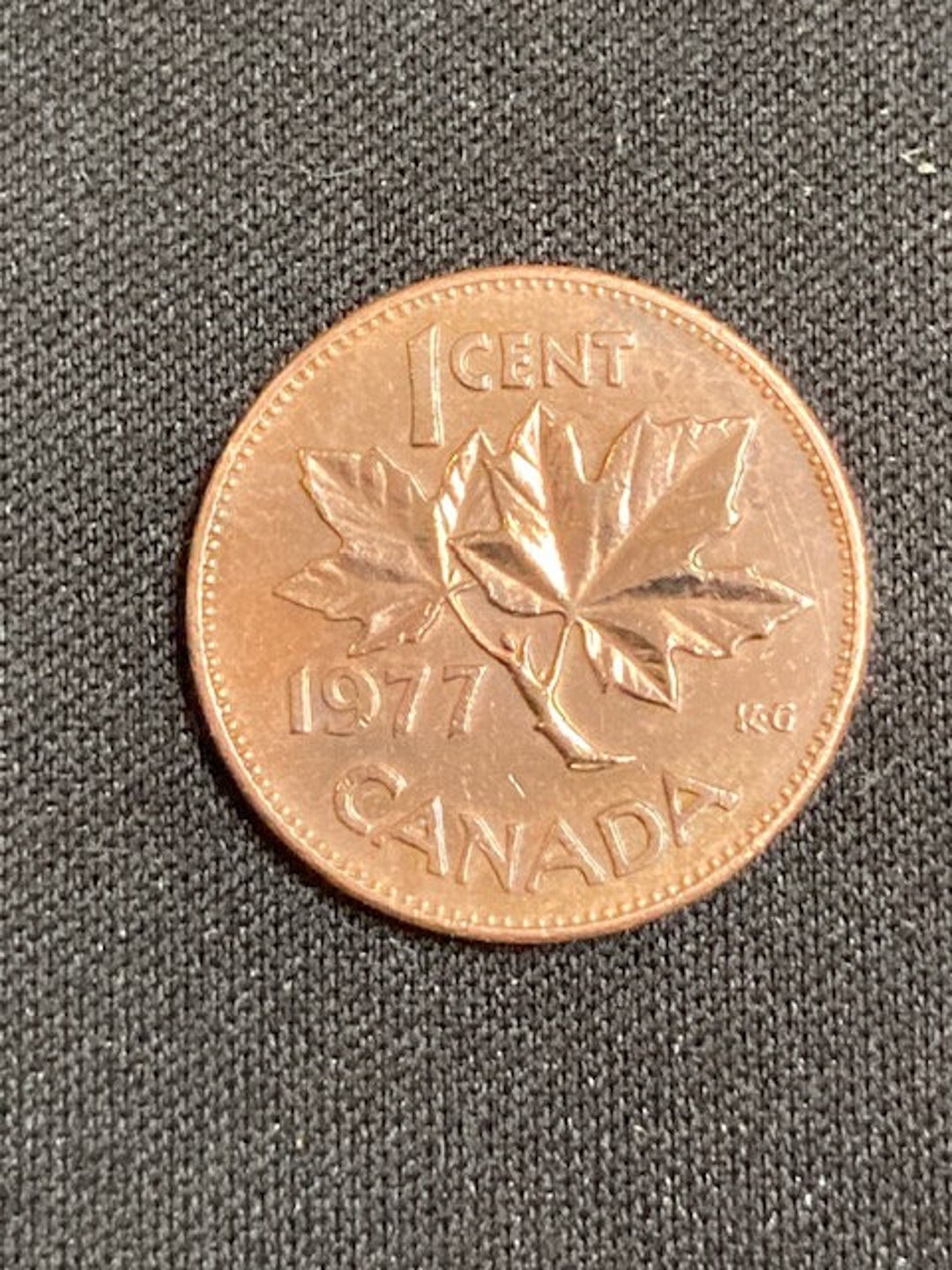 1977 Canada One Cent Coin - Vintage Canadian Currency Collectible ...