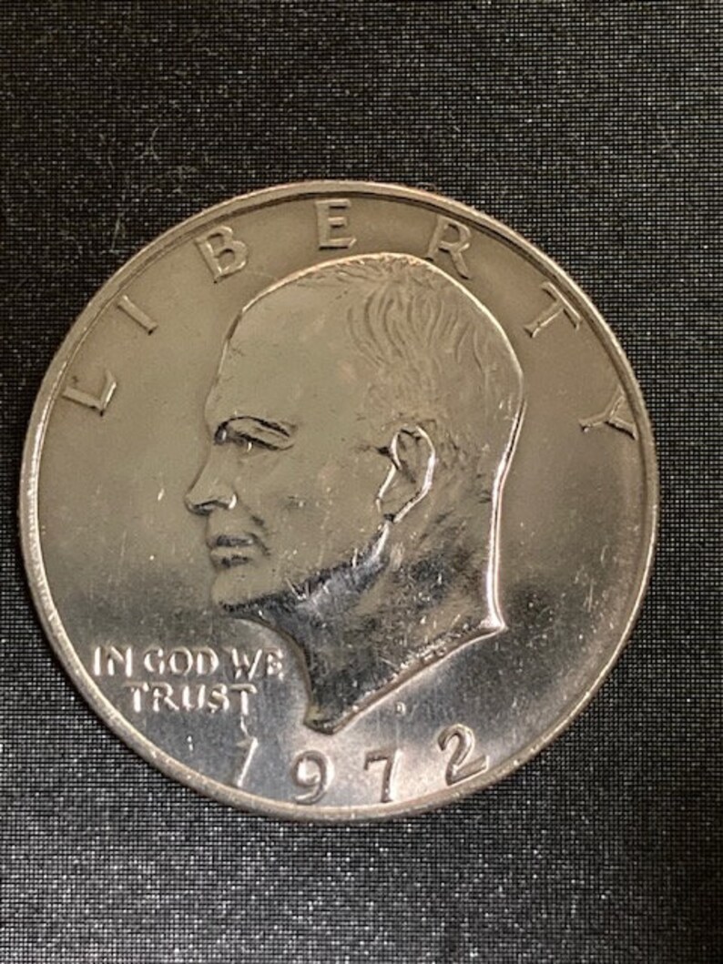 1972 Eisenhower Dollar Coin - D Mint Mark - Authentic US Currency ...