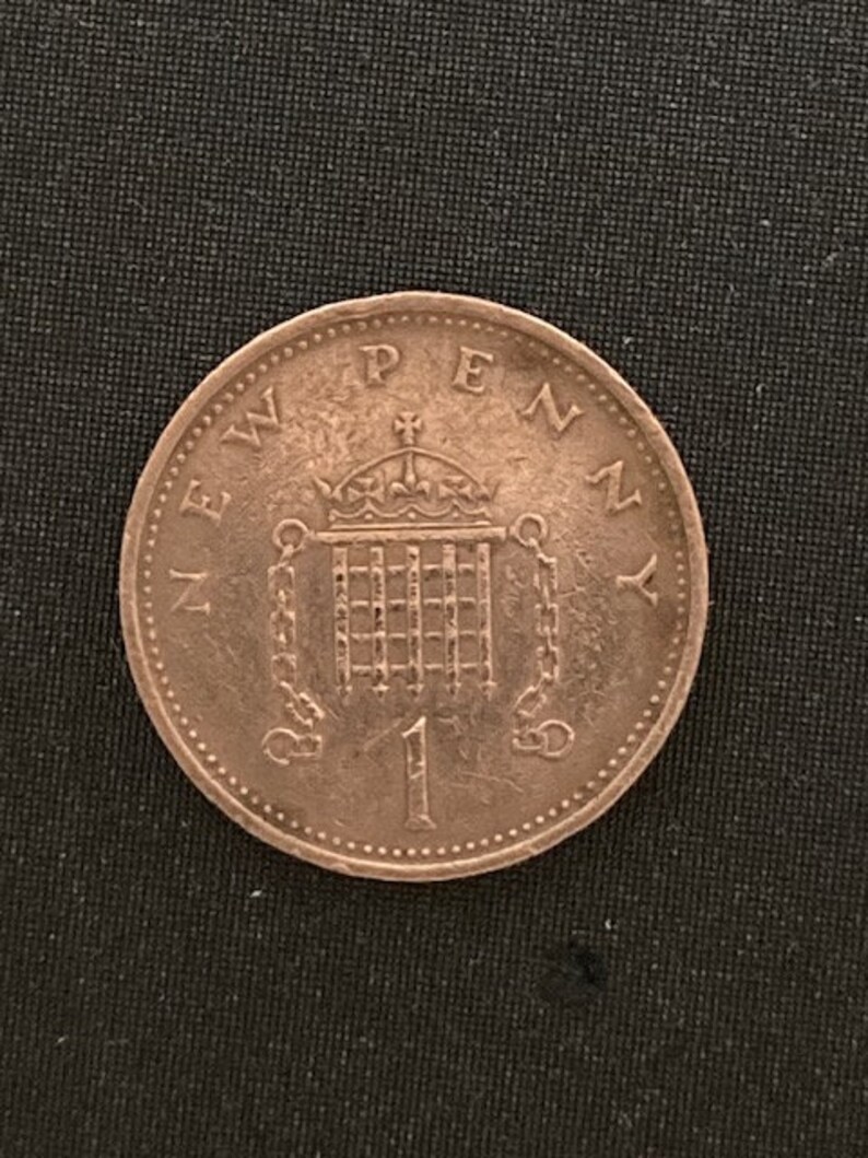 1971 One New Penny UK - Queen Elizabeth II Rare Coin - Etsy Australia