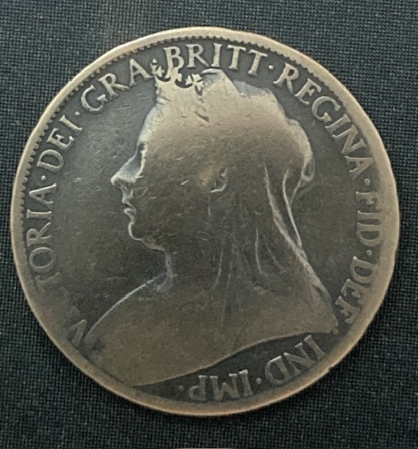 1897 Victorian One Penny Queen Victoria Coin - Antique British Currency ...