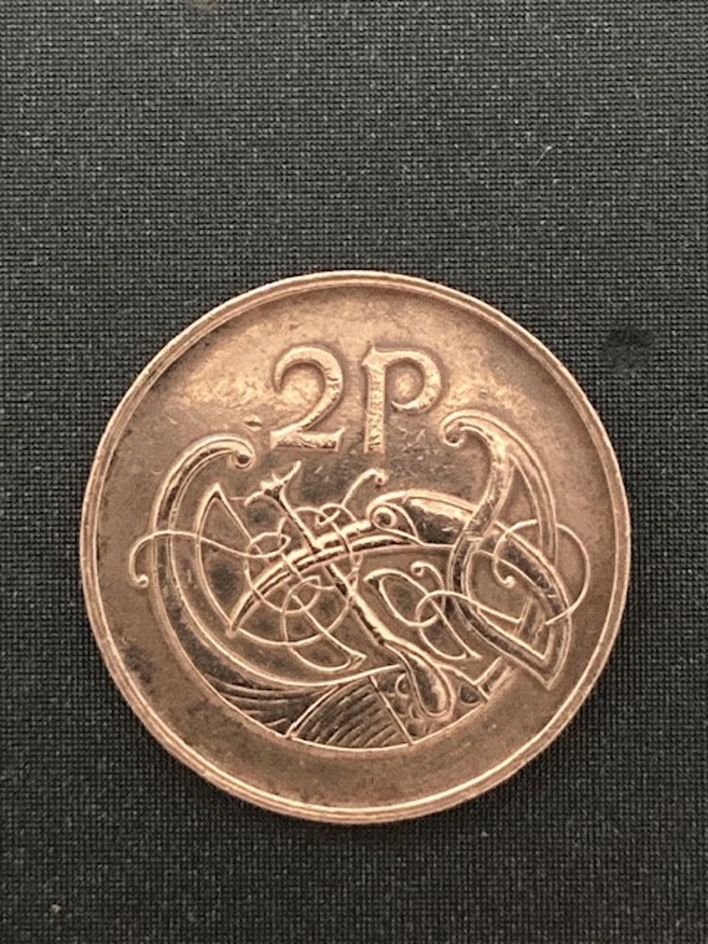 1982 Ireland 2p Coin - Vintage Irish Currency Collectible - Etsy