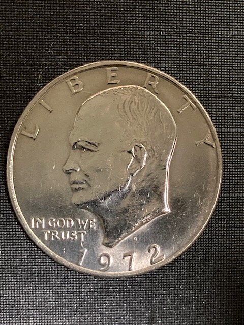 1972 Eisenhower Dollar Coin - D Mint Mark - Authentic US Currency ...