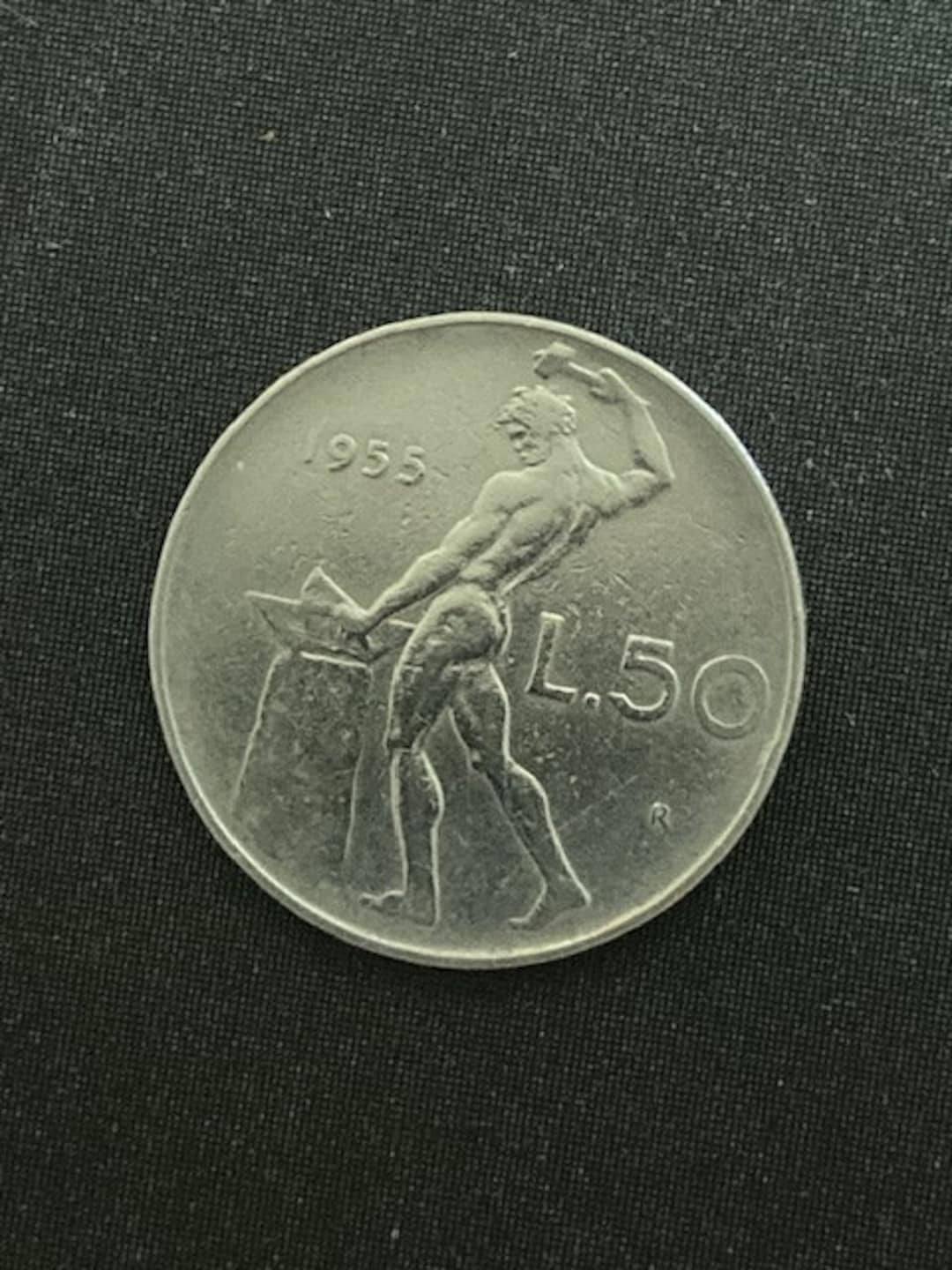 1955 Italy 50 Lira Coin - Vintage Italian Collectible - Etsy