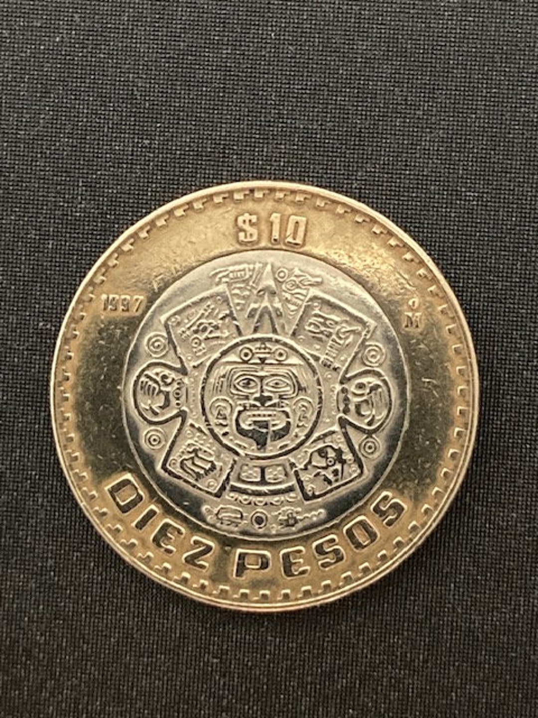 1997 Mexican 10 Pesos Coin - Diez Nuevos Collectible - Etsy