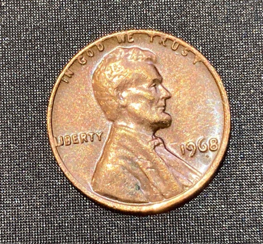 1968 No Mint Mark Lincoln Penny US Coin - Etsy