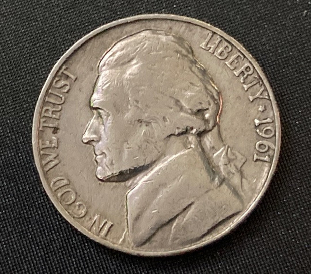 1961 Jefferson Nickel D Mint Mark - Rare Numismatic Coin - Etsy