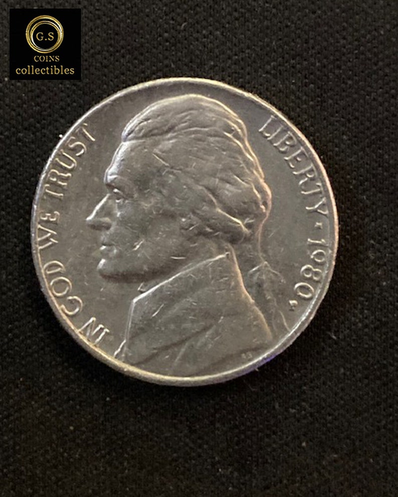 Rare 1980P Thomas Jefferson Nickel US Coin With Filled "p" Error - Etsy