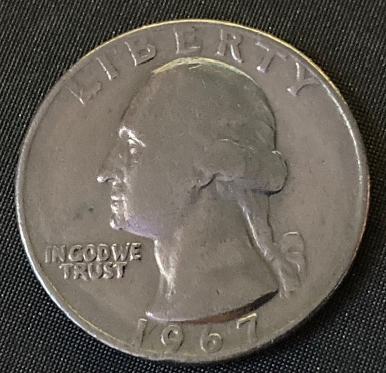 1967 Washington Quarter Coin - Genuine US Currency From the Past! - Etsy
