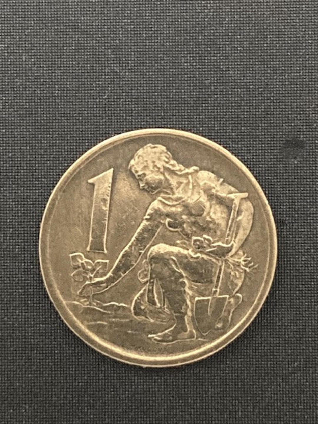 1976 Czechoslovakia 1 Koruna Coin - Vintage Czechoslovak Currency ...