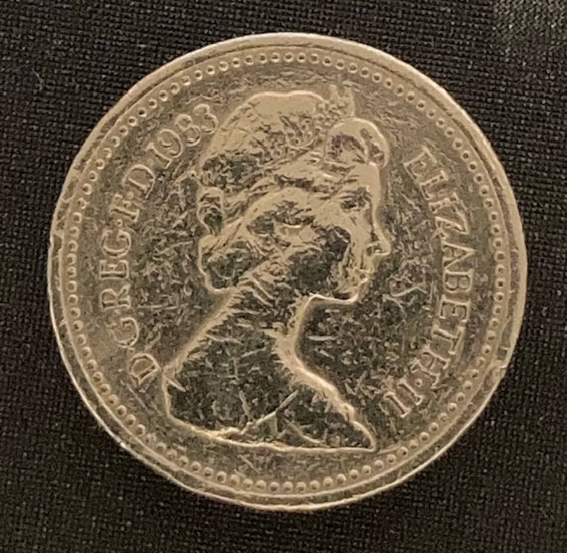 Rare 1983 One-pound Coin Queen Elizabeth II Error Coin Upside Down, Side Inscription. - Etsy