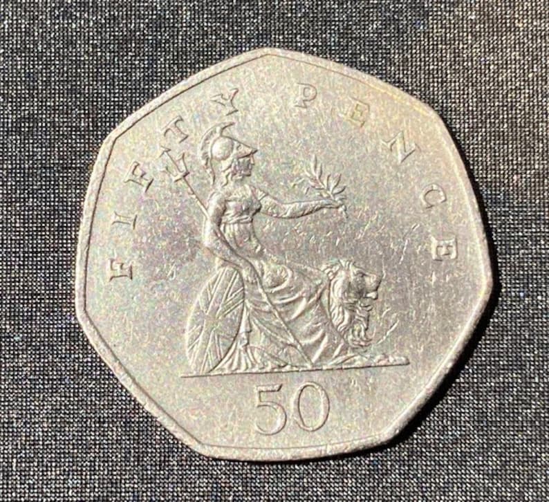 Collectible 1997 UK 50 Pence Coin - A Glimpse Into History! #2 - Etsy