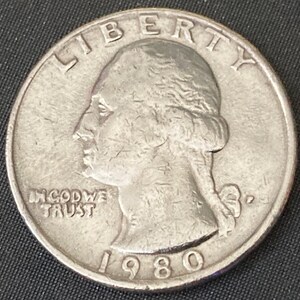 RARE 1980 Filled "p" Mint Mark Error Coin - Washington Quarter US - Etsy