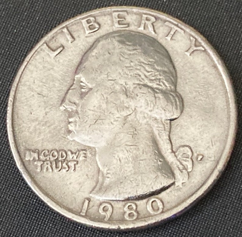 RARE 1980 Filled "p" Mint Mark Error Coin - Washington Quarter US - Etsy