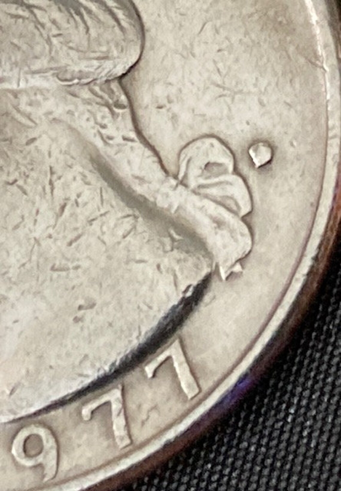 Rare Error Coin: 1977 Filled D Mint Mark Washington Quarter - Unique ...