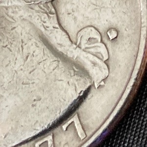 Rare Error Coin: 1977 Filled D Mint Mark Washington Quarter - Unique ...