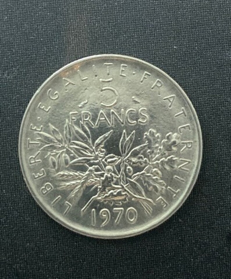 1970 5 Franc France Coin Vintage French Currency Collectible - Etsy