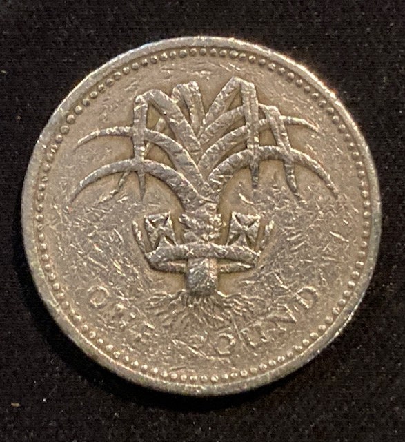 Two 1985 One Pound Coins 1. Rare 1985 One Pound Error Coin, Upside Down ...