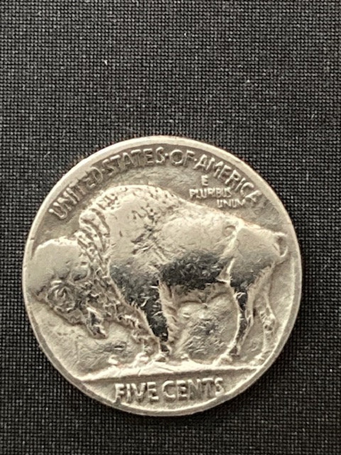 1935 USA Buffalo Five Cents Coin - Vintage American Nickel Collectible ...