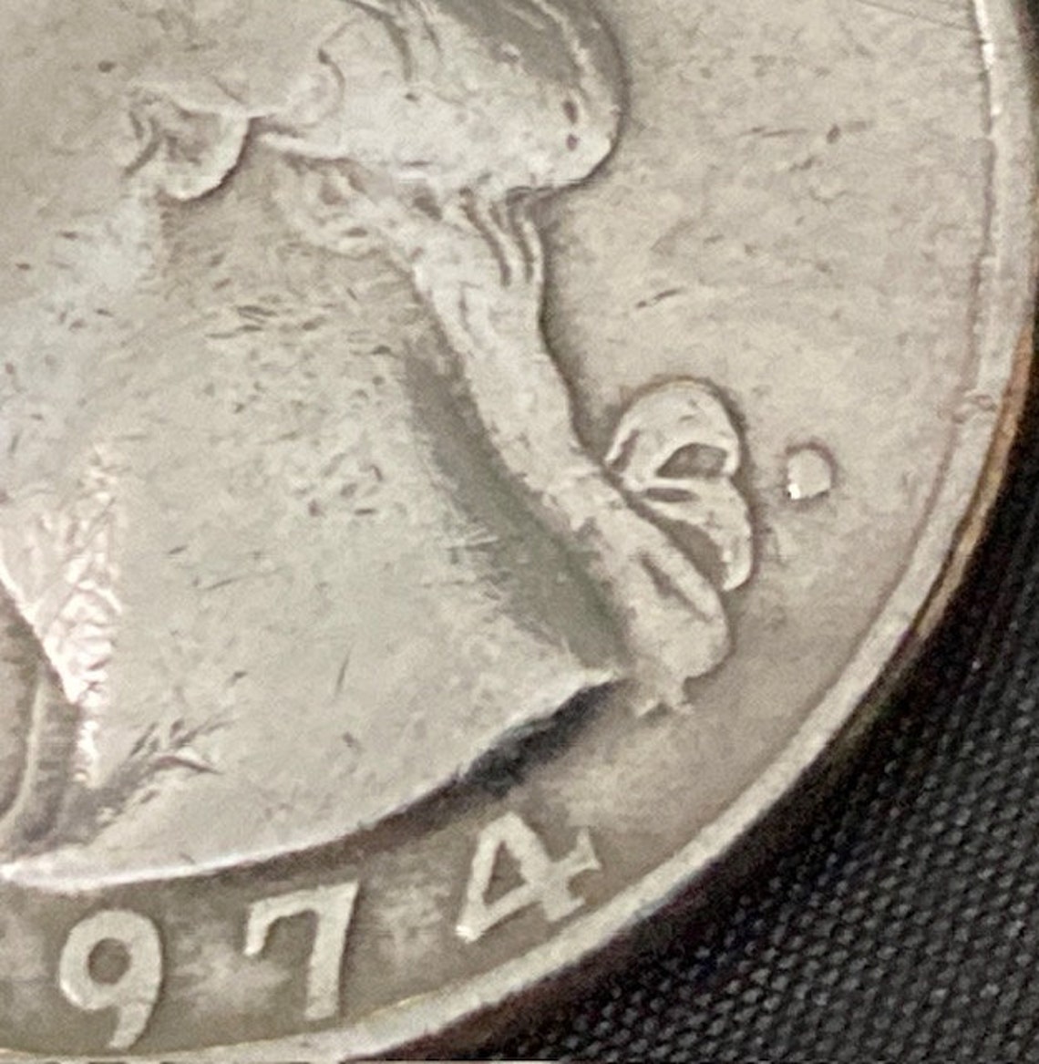 Rare Error Coin: 1974 "filled D" Mint Mark Washington Quarter Coin US ...