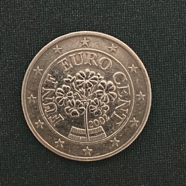 2002 5 Cent Euro Coin - Etsy