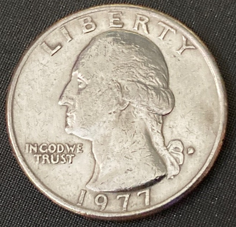Rare Error Coin: 1977 Filled D Mint Mark Washington Quarter - Unique ...