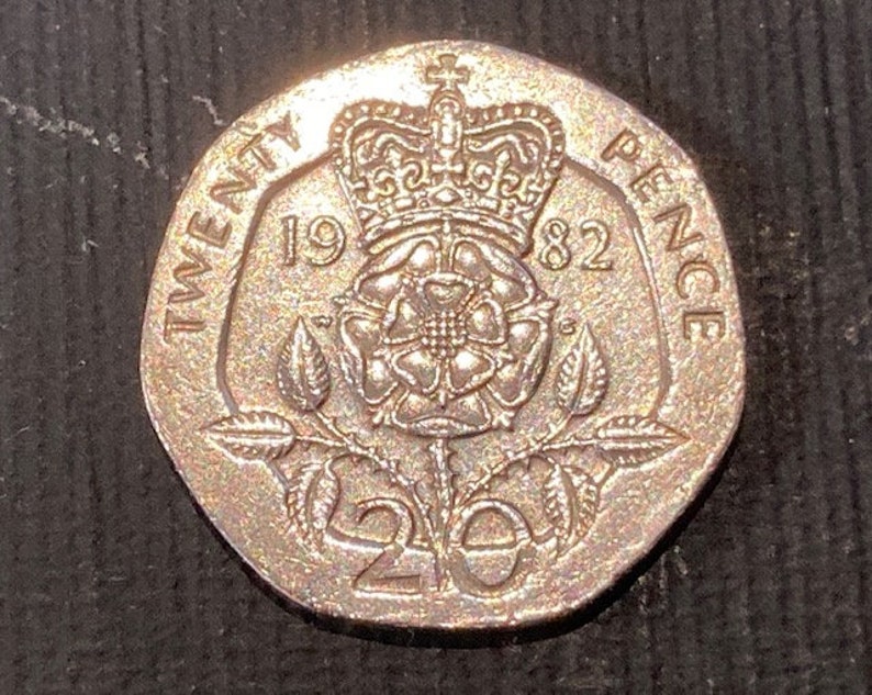 1982 Twenty Pence Coin UK - Rare and Historic British Currency - Etsy