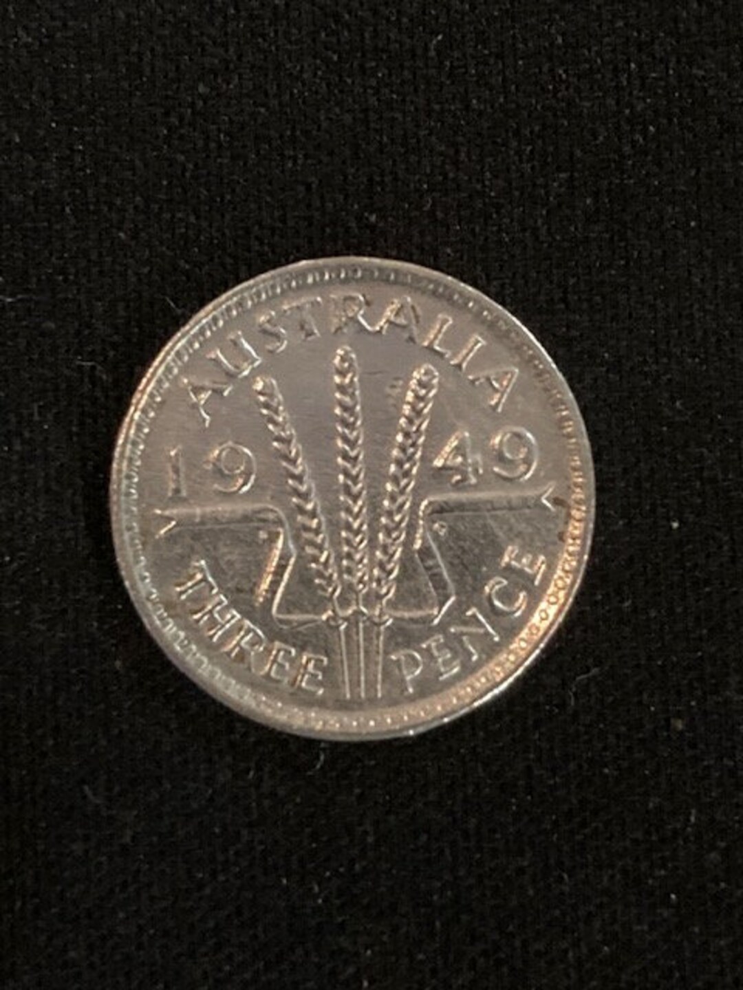 1949 Australia Three Pence Coin - Vintage Australian Currency ...