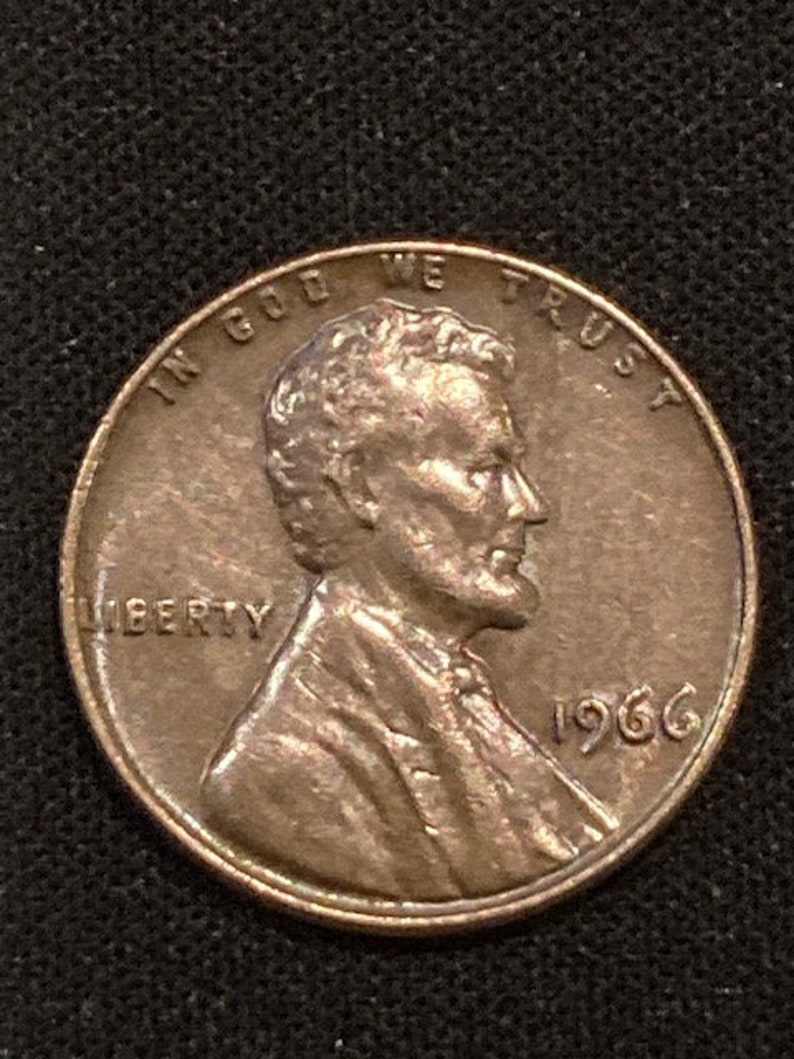 1966 No Mint Mark Lincoln Penny US Coin - Etsy