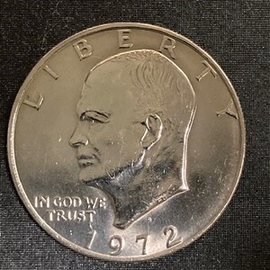1972 Eisenhower Dollar Coin - D Mint Mark - Authentic US Currency ...