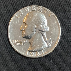 1981 P Quarter - Rare Filled Mint Mark - Collectible Washington Quarter ...