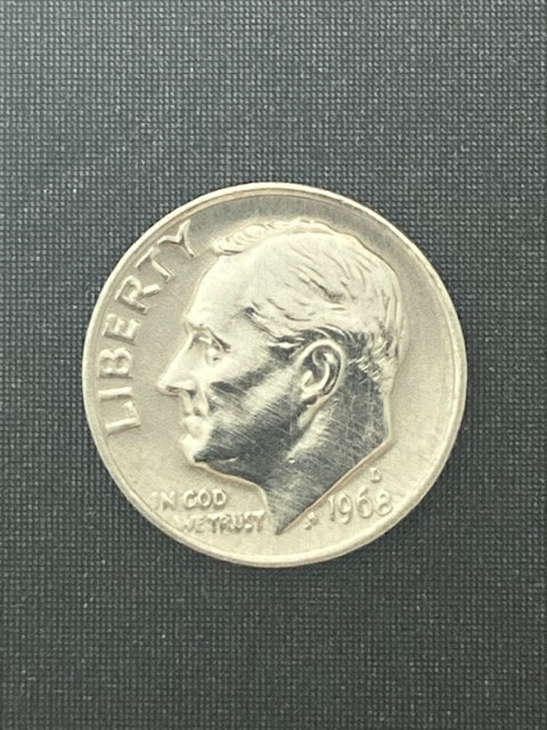 1968 Roosevelt Dime D Mint Mark US Coin - Collectible Numismatic Piece ...