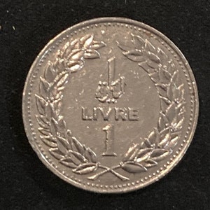 1 LIVRE 1977 Lebanon Coin - Historical Lebanese Currency Collectible - Etsy