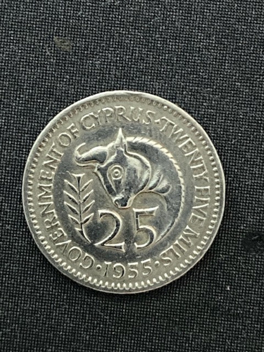 1955 25 Mils Coin Cyprus - Queen Elizabeth II Numismatic Collectible - Etsy