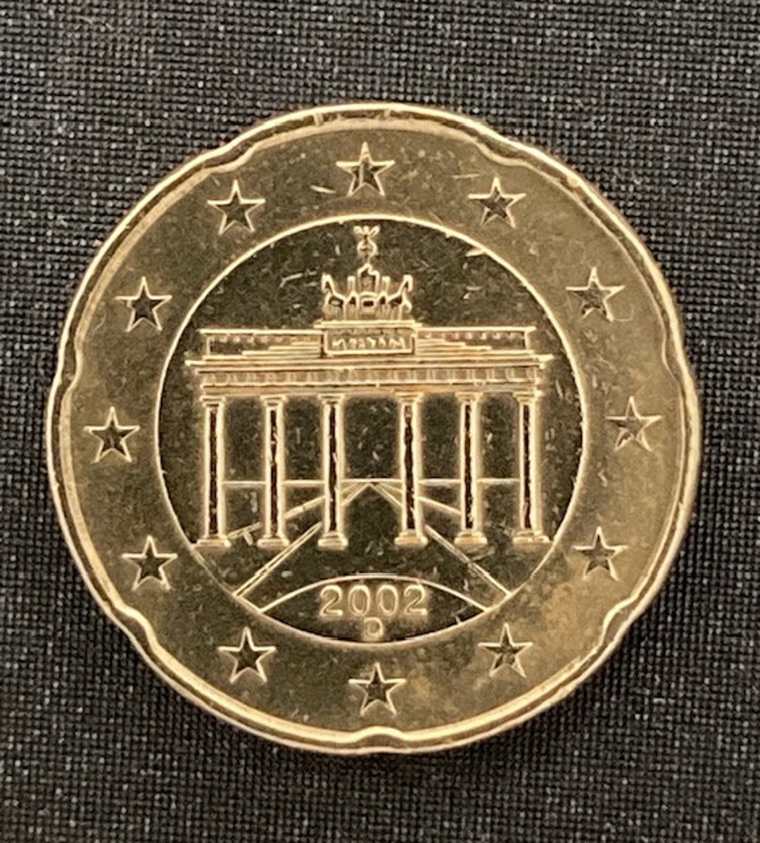 2002D Germany 20 Euro Cent Coin - Authentic European Currency ...