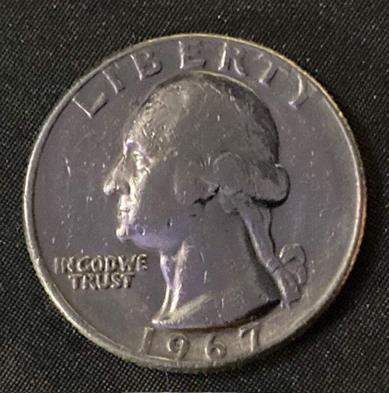 1967 No Mint Mark Washington Quarter Coin US - A Rare Vintage Treasure ...