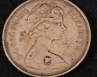 1971 2 Pence Coin Queen Elizabeth - Etsy