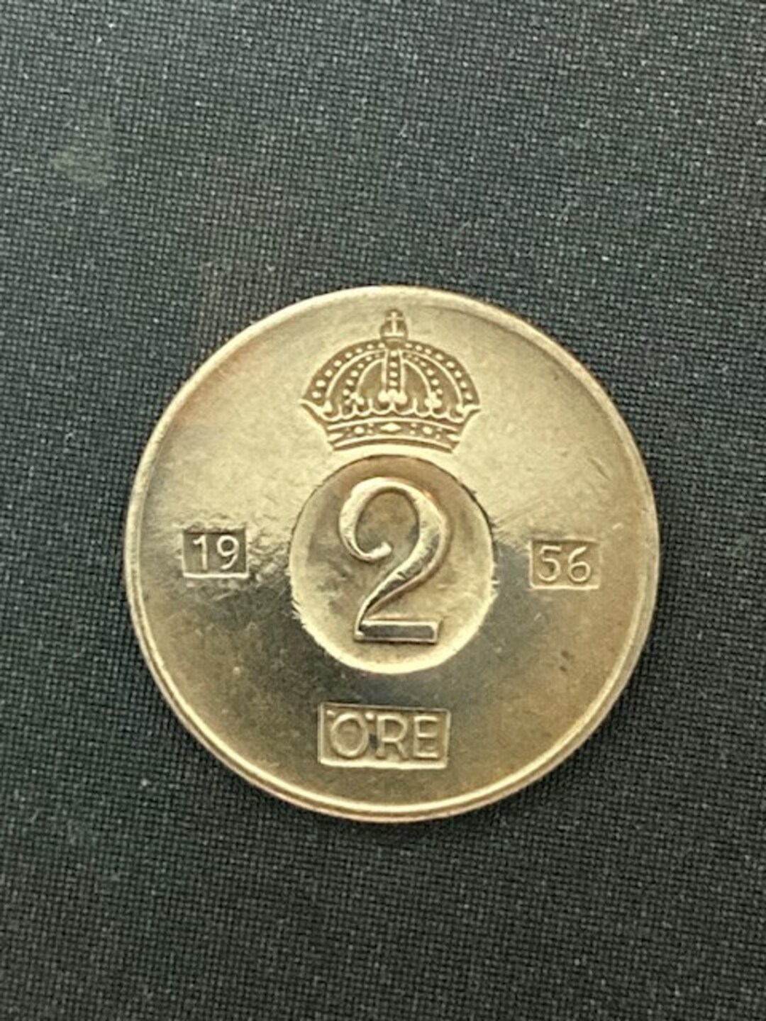 1956 Sweden 2 Ore Coin - Authentic Vintage Swedish Currency - Etsy
