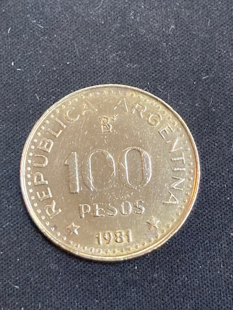 1981 100 Pesos Argentina Coin Commemorative Numismatic Collectible - Etsy