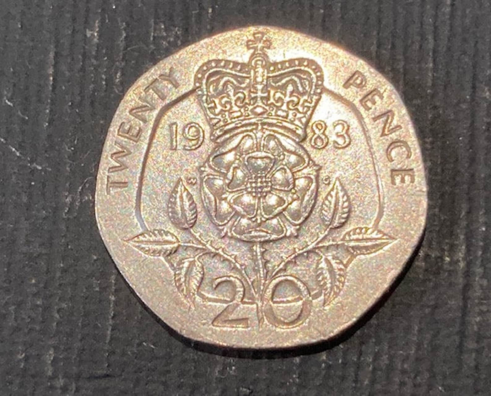 1983 Twenty Pence Coin UK A Piece of British Numismatic History - Etsy