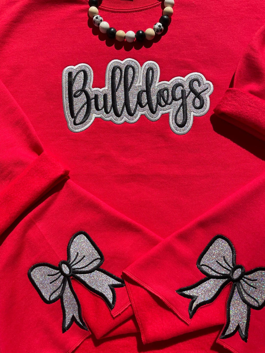 Bulldog Sweatshirt, Custom Embroidery Sweatshirt, Cropped Sweatshirt ...