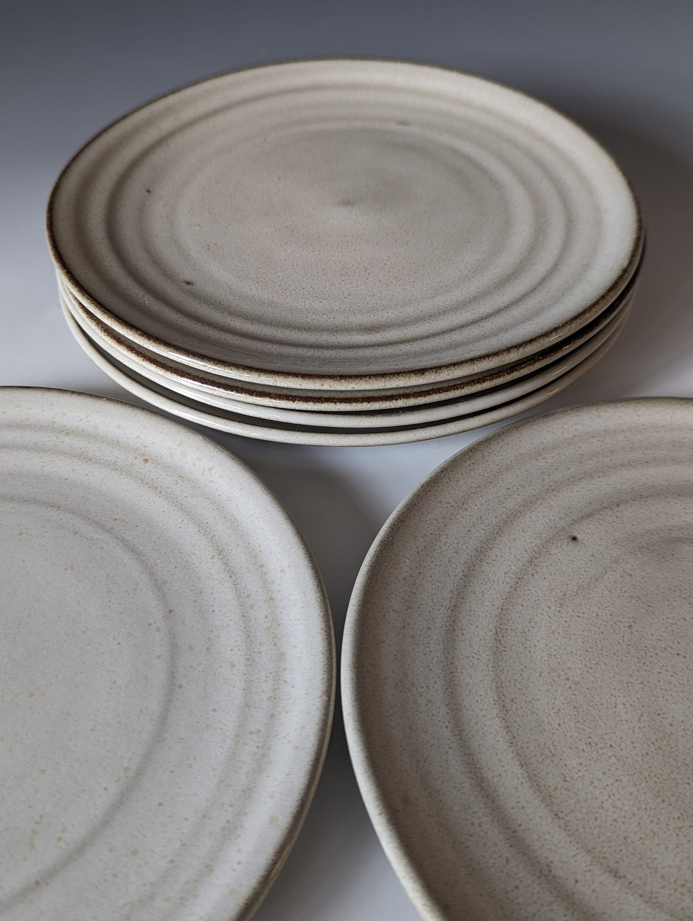 Set of 6 Handmade White Ceramic Pottery Snack Dishes, Dessert Plates - Etsy