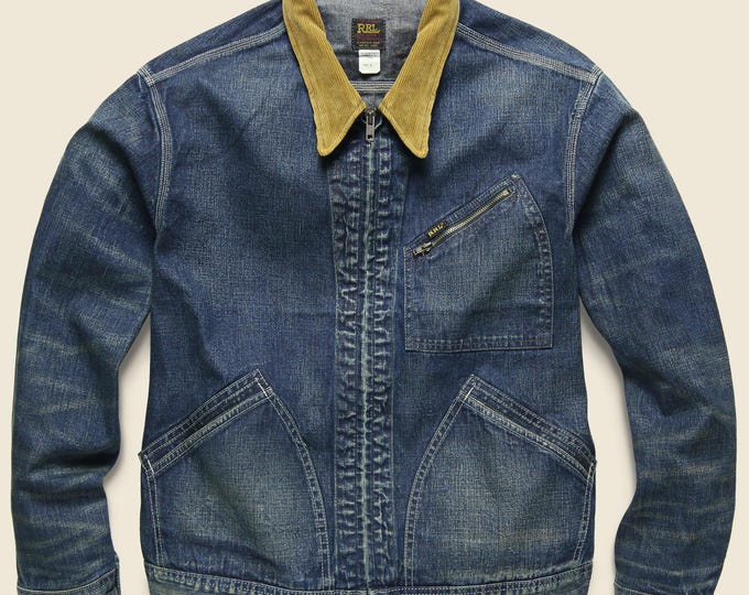 Double RL RRL Ralph Lauren Distressed Corduroy Collar Type II Truck ...