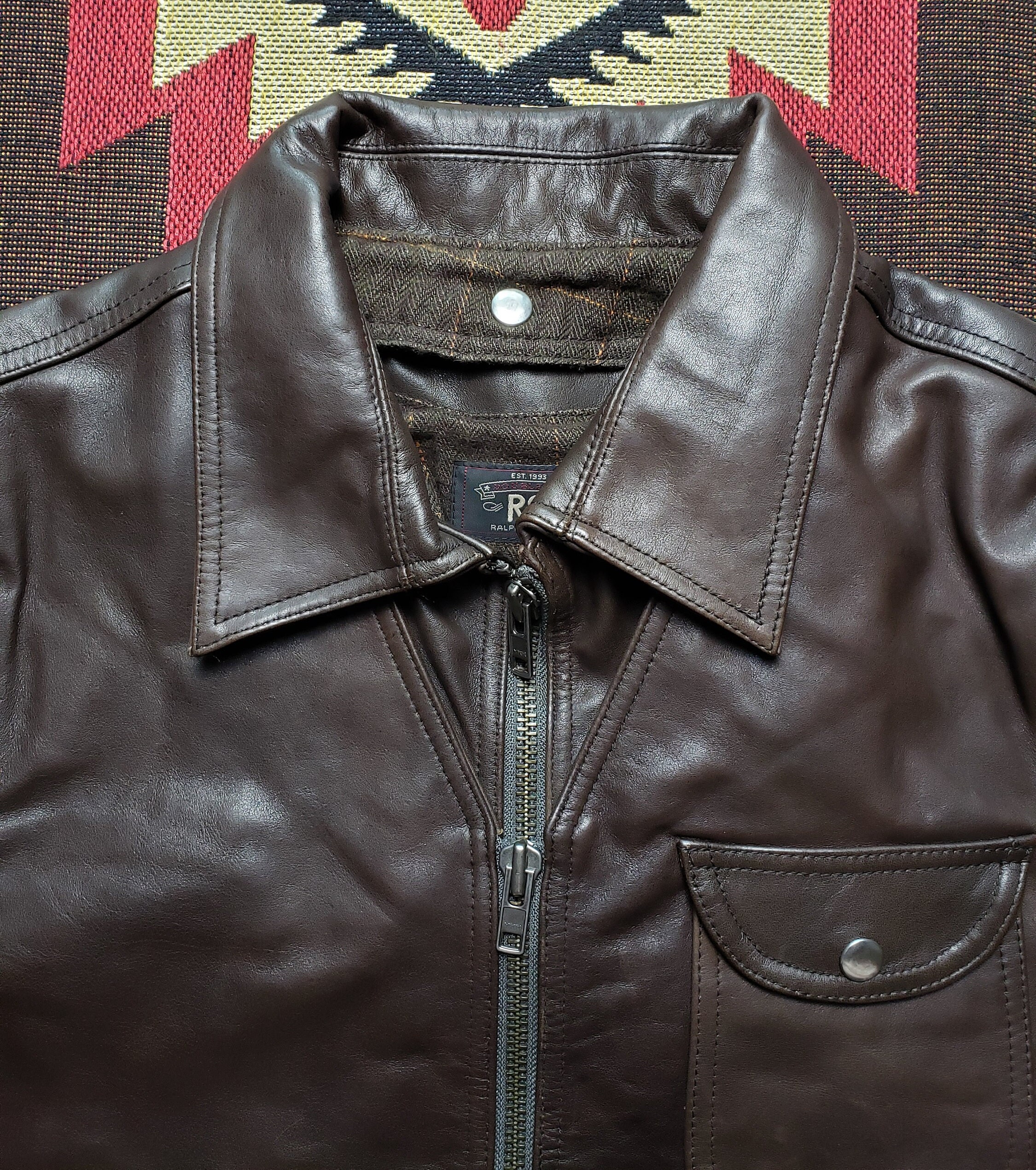 Double RL RRL Ralph Lauren Vintage Utility Hunting Shooting Leather ...