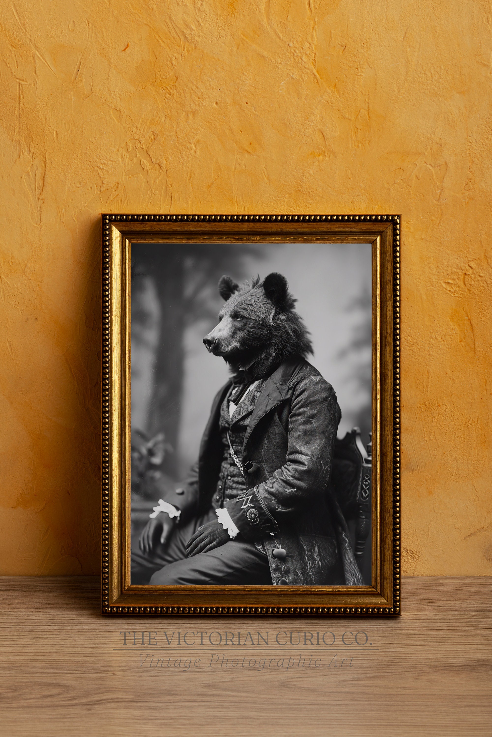 Gothic Bear Vintage Poster, PRINTABLE Goth Victorian Art, Vintage ...