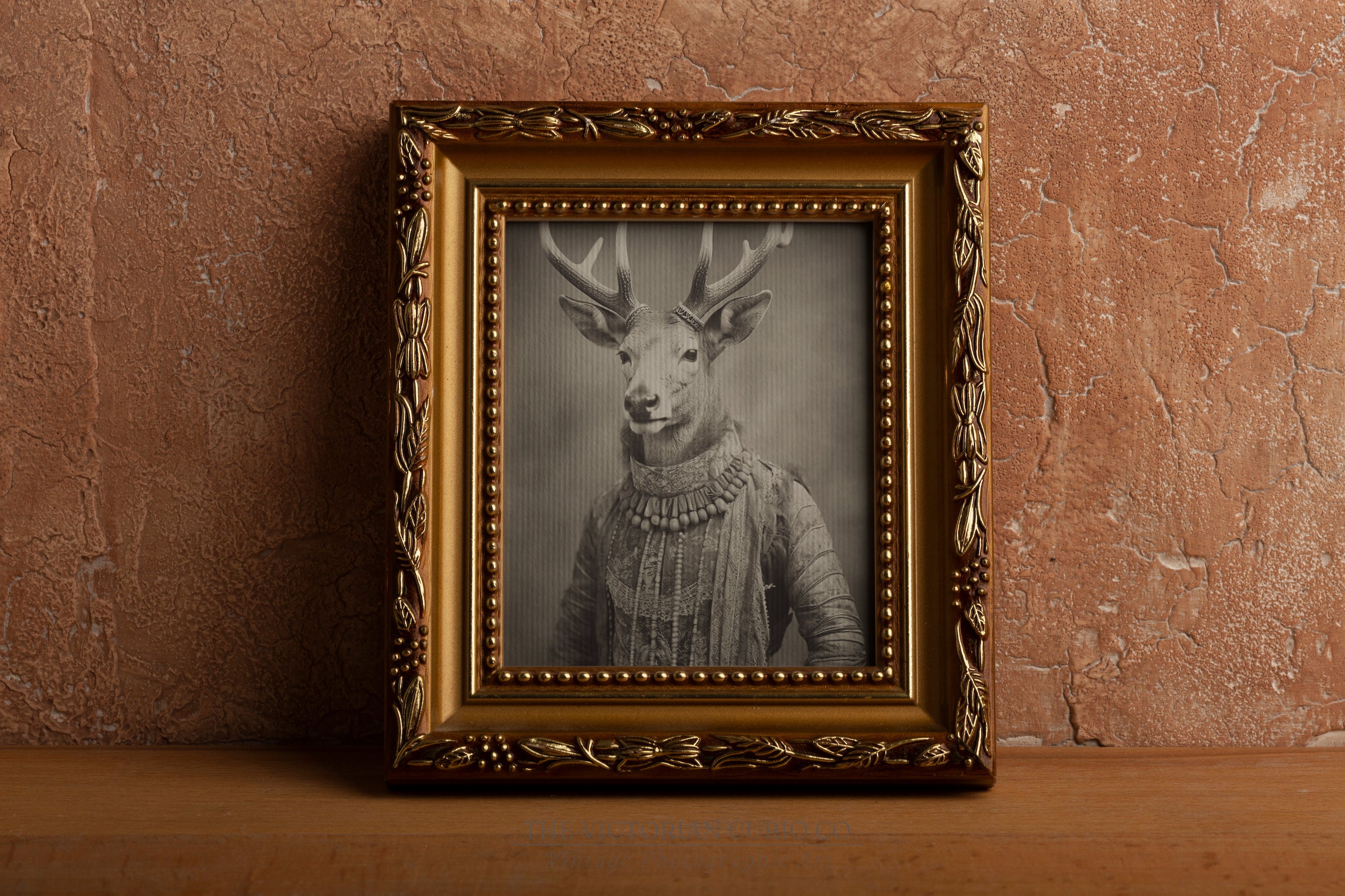 Gothic Stag Vintage Portrait, PRINTABLE Goth Wall Art, Renaissance ...