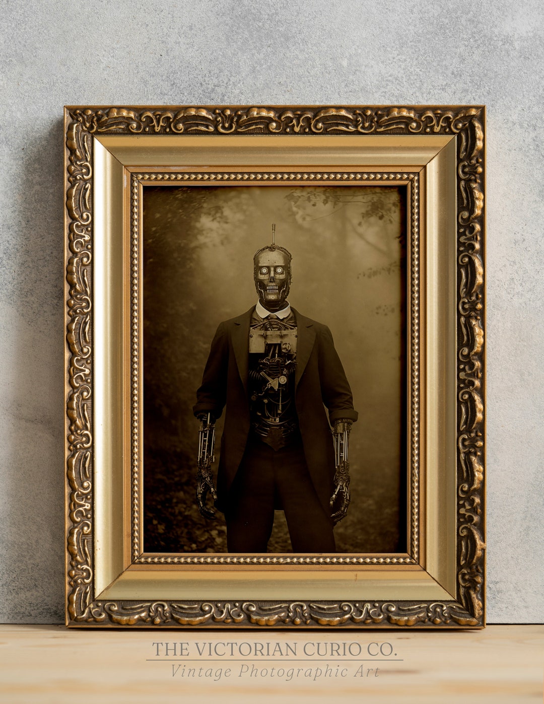 Vintage Victorian Cyborg Photograph, Steampunk PRINTABLE Wall Art, Art ...